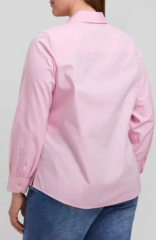 Foxcroft Dianna Non-iron Button-up Shirt - Chambray Pink