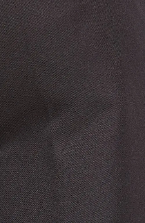 Berle Self Sizer Waist Flat Front Classic Fit Microfiber Trousers - Black