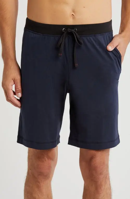 Daniel Buchler Peruvian Pima Cotton Lounge Shorts - Midnight
