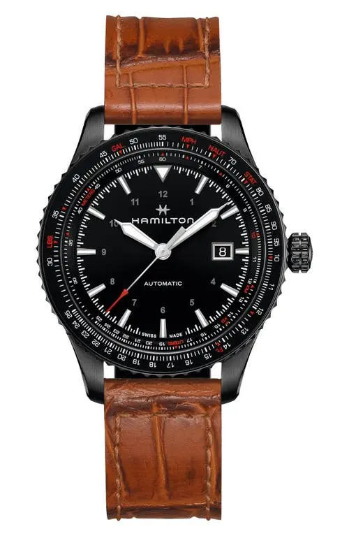 Hamilton Khaki Aviation Converter Strap Watch - Brown