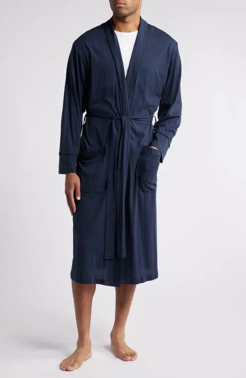 Daniel Buchler Peruvian Pima Cotton Robe - Midnight