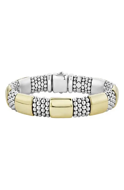 Lagos Caviar High Bar Rope Bracelet - Silver/gold
