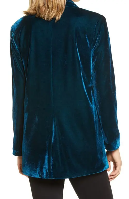 Endless Rose Velvet Blazer - Cerulean
