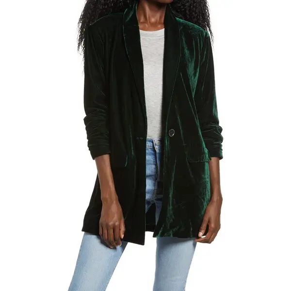 Endless Rose Velvet Blazer - Green