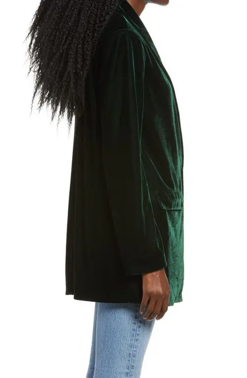 Endless Rose Velvet Blazer - Green
