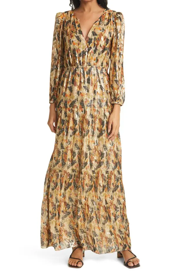 sedona metallic leopard maxi dress Shop Sedona Metallic Leopard Maxi Dress | Jaded London
