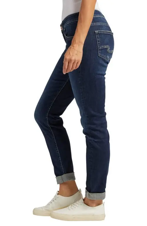 SILVER JEANS CO. Boyfriend Ankle Straight Leg Jeans - Indigo