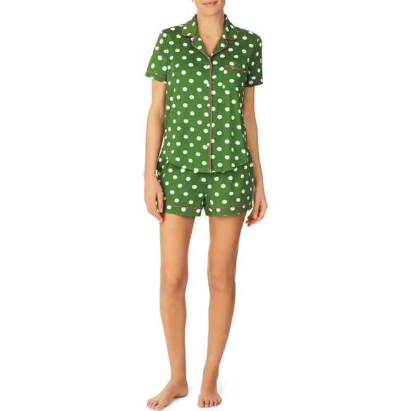 Kate Spade New York Print Short Pajamas - Grn Dot