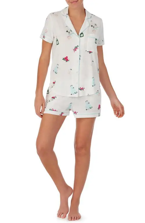Kate Spade New York Print Short Pajamas - White