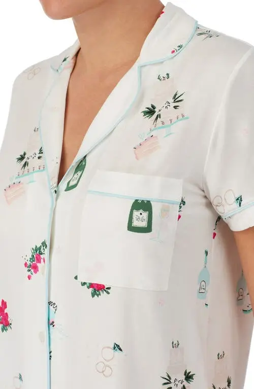 Kate Spade New York Print Short Pajamas - White