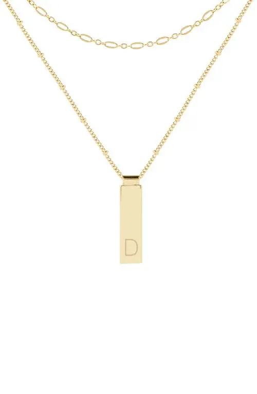 BROOK & YORK Maisie Initial Layering Necklaces Set - Gold D