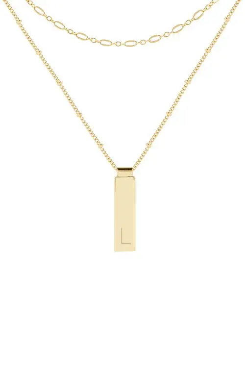 BROOK & YORK Maisie Initial Layering Necklaces Set - Gold L
