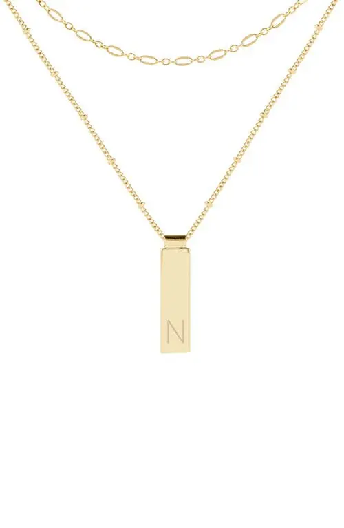 BROOK & YORK Maisie Initial Layering Necklaces Set - Gold N