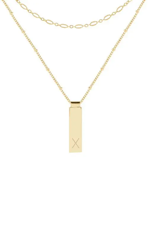 BROOK & YORK Maisie Initial Layering Necklaces Set - Gold X
