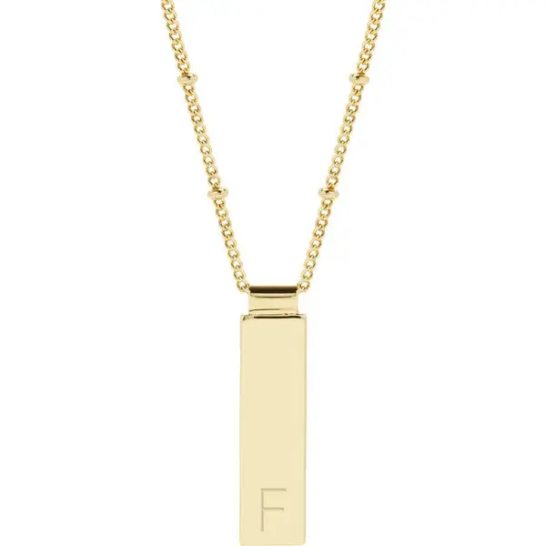 BROOK & YORK Maisie Initial Pendant Necklace - Gold F