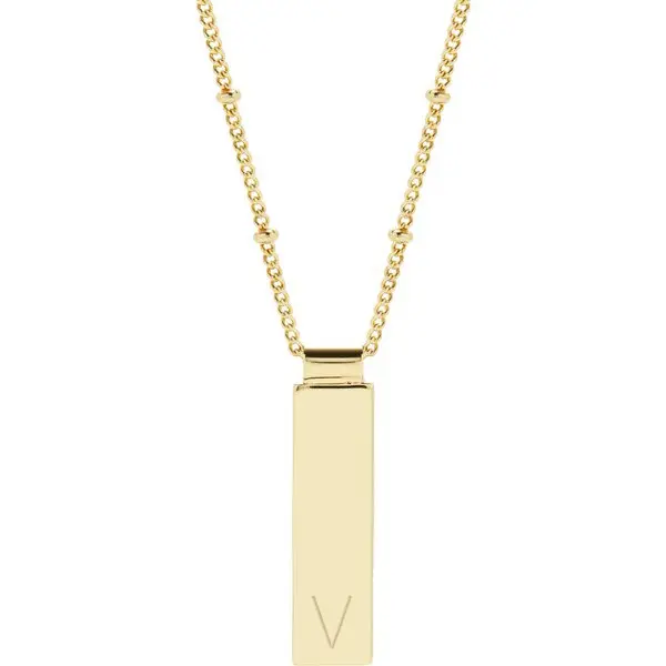 BROOK & YORK Maisie Initial Pendant Necklace - Gold V