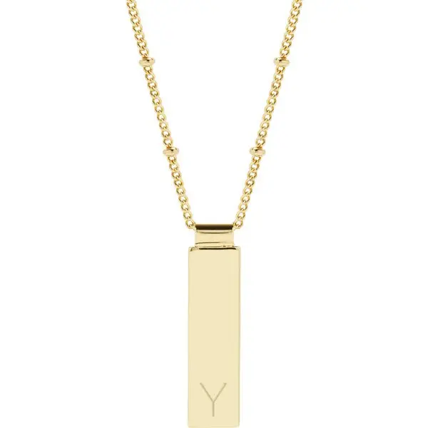 BROOK & YORK Maisie Initial Pendant Necklace - Gold Y