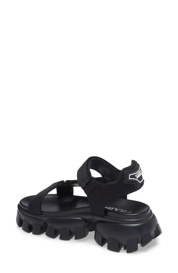 Prada Cloudburst Platform Sport Sandal - Black | Editorialist display picture 1