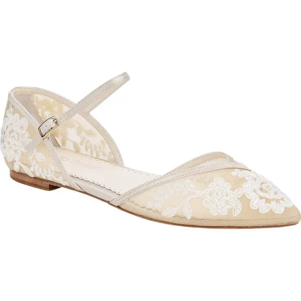 BELLA BELLE Celia Flat - Nude Silk