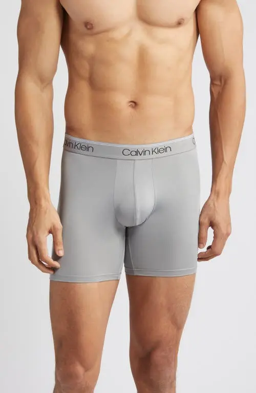 Calvin Klein 3-pack Low Rise Microfiber Stretch Boxer Briefs - Black/griff