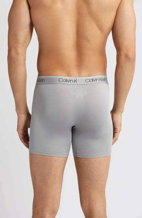 Calvin Klein 3-pack Low Rise Microfiber Stretch Boxer Briefs - Black/griff