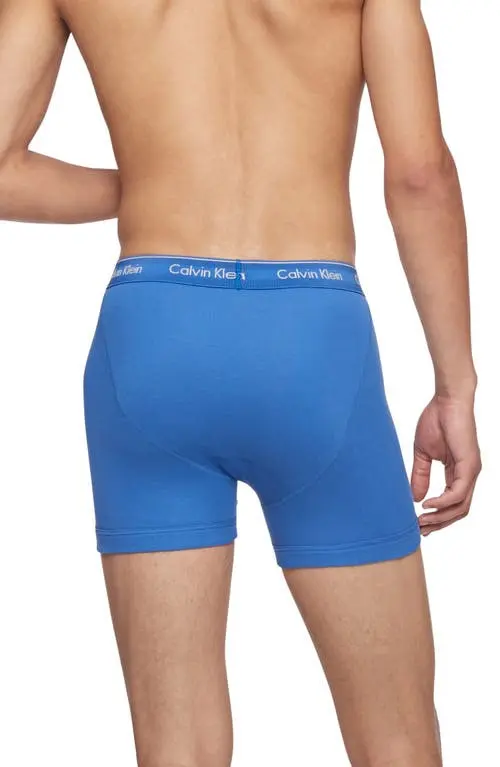 Calvin Klein Classics 3-pack Cotton Boxer Briefs - Blue Bay/minnow/medieval