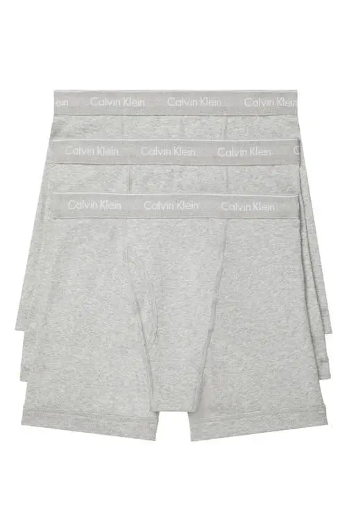Calvin Klein Classics 3-pack Cotton Boxer Briefs - Heather Grey