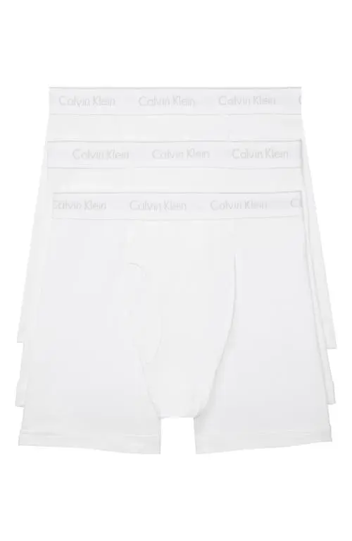 Calvin Klein Classics 3-pack Cotton Boxer Briefs - White