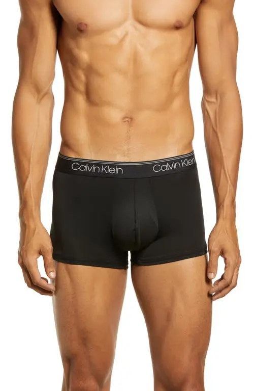Calvin Klein 3-pack Low Rise Microfiber Stretch Trunks - Black