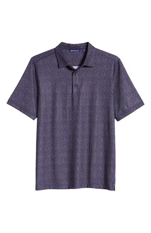 Cutter & Buck Pike Micro Floral Print Polo - Black
