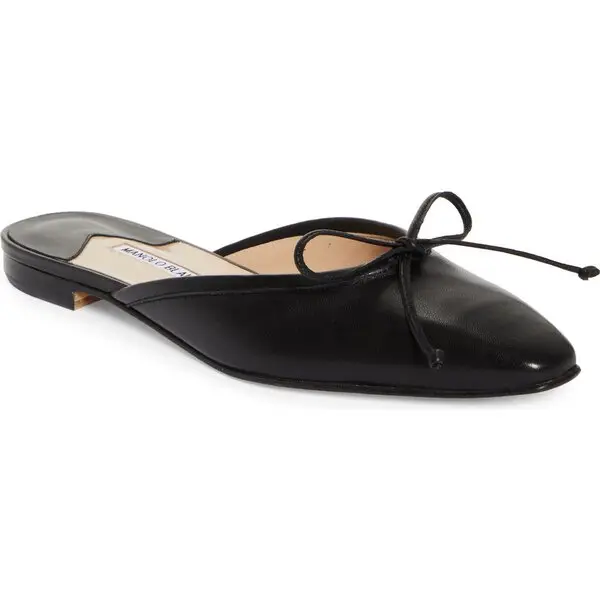 Manolo Blahnik Ballerimu Mule - Black