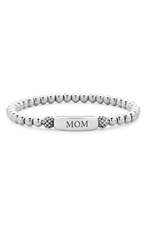 Lagos Signature Caviar Mom Stretch Bracelet - S/s
