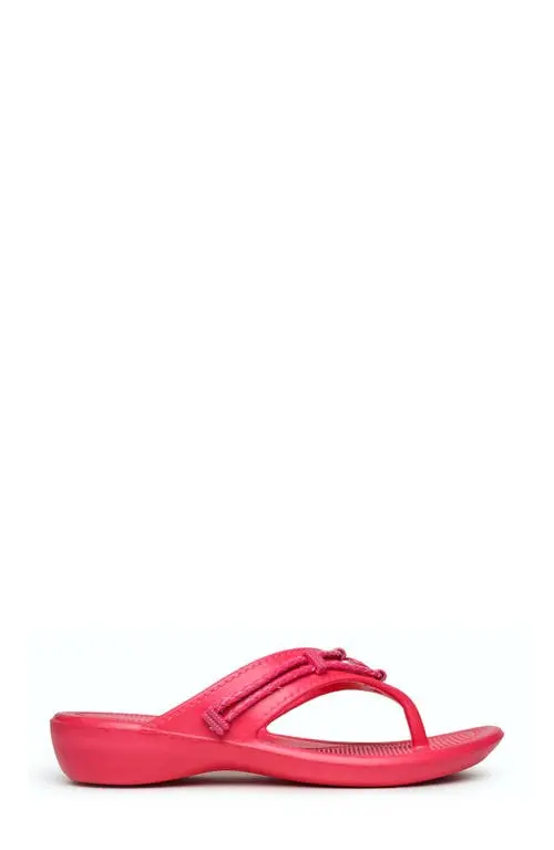 Minnetonka Silverthorne Prism Waterproof Flip Flop - Raspberry