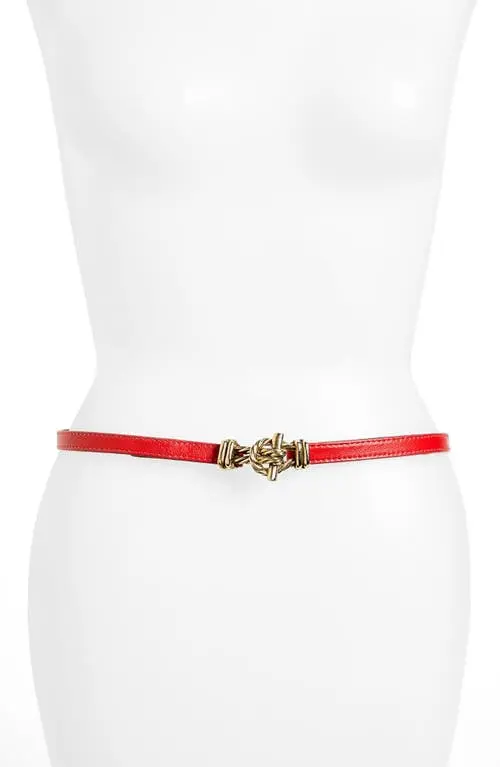 RAINA BELTS Fitzgerald Leather Belt - Red
