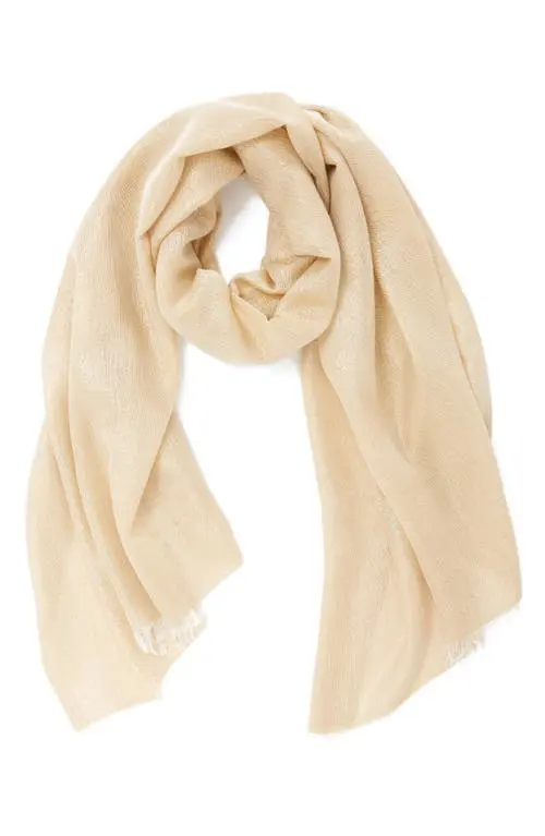 Nordstrom Metallic Lightweight Wrap - Gold
