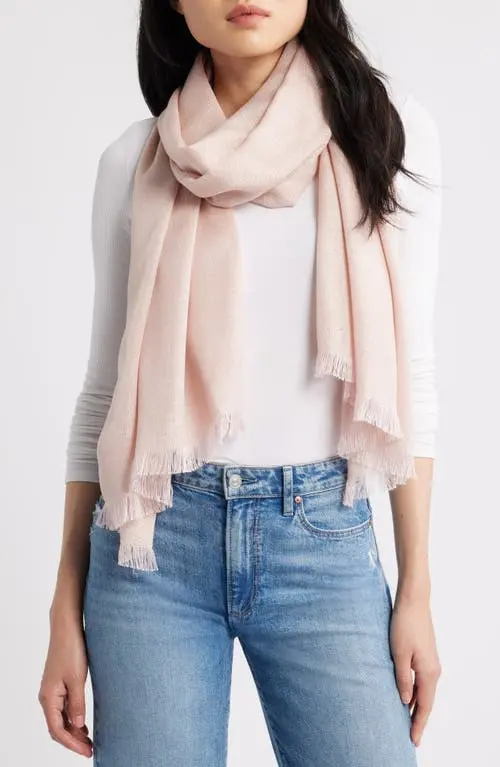 Nordstrom Metallic Lightweight Wrap - Pink Dust