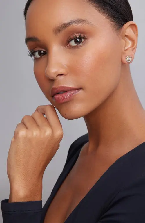 Lagos Caviar Stud Earrings With Diamonds