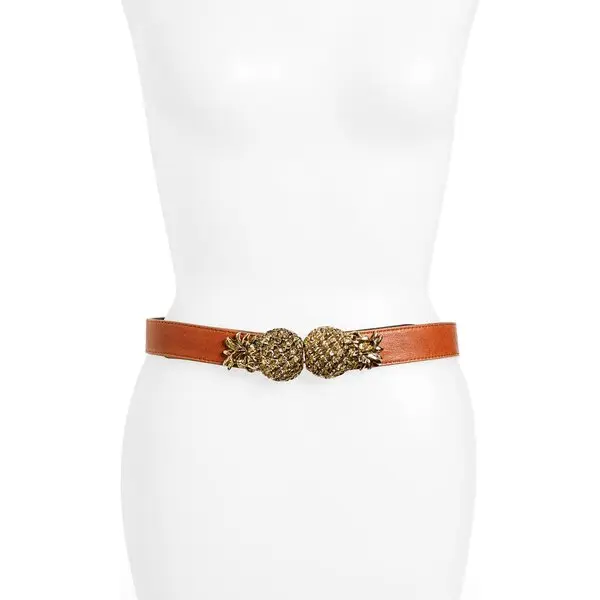 RAINA BELTS Pina Leather Belt - Brown