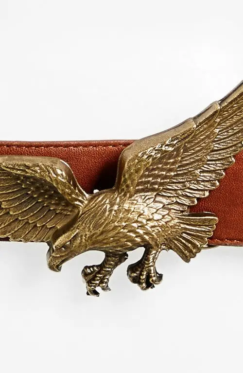 RAINA BELTS Eagle Leather Belt - Cognac