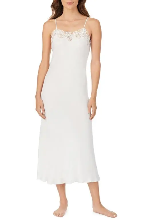 Eileen West Ballet Satin Nightgown - Winter White