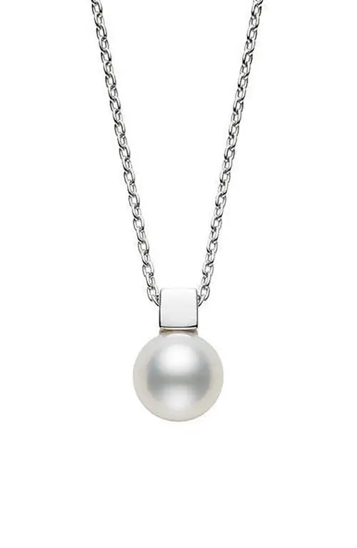 Mikimoto Classic Cultured Pearl Pendant Necklace - White Gold