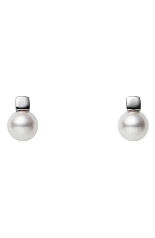 Mikimoto Classic Cultured Pearl Stud Earrings - White Gold