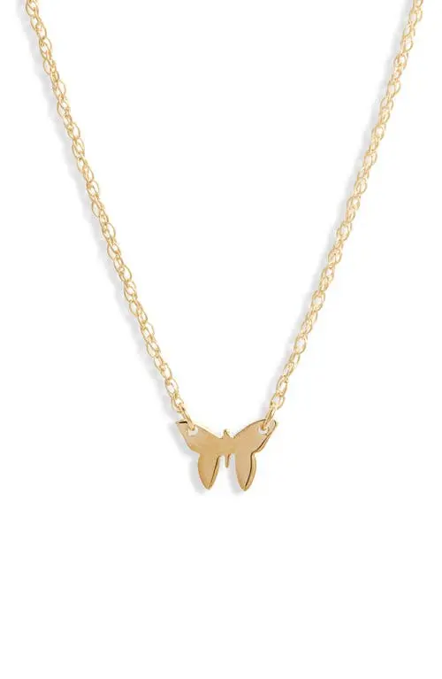 Jennifer Zeuner Jewelry Mariah Mini Butterfly Pendant Necklace - Yellow Gold