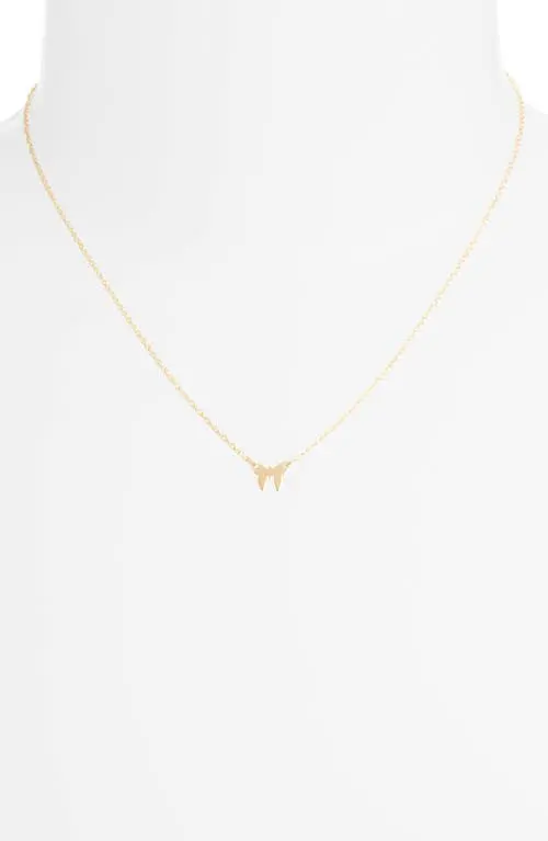 Jennifer Zeuner Jewelry Mariah Mini Butterfly Pendant Necklace - Yellow Gold