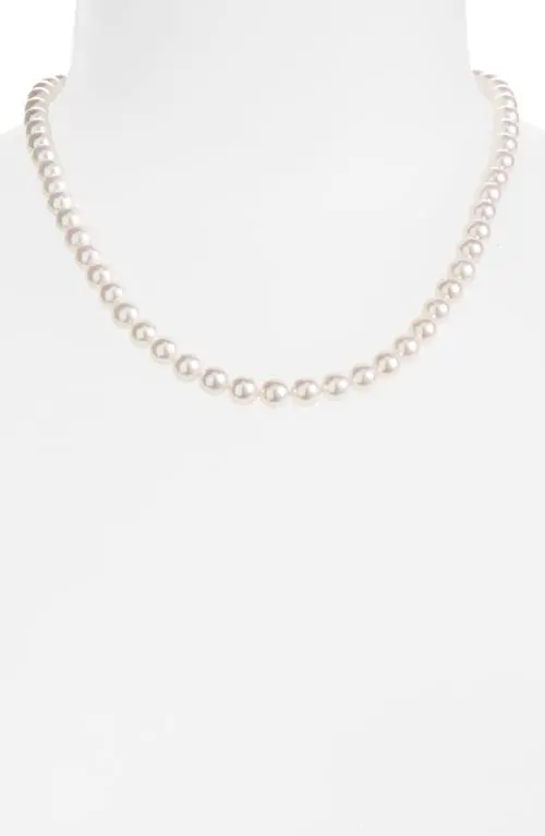 Mikimoto Cultured Pearl Necklace And Stud Earrings Set