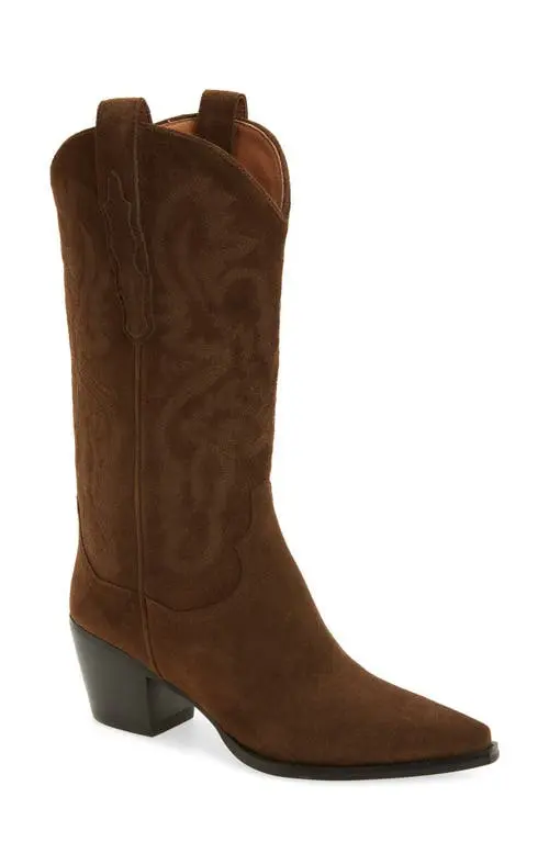 Jeffrey Campbell Dagget Western Boots - Brown Suede