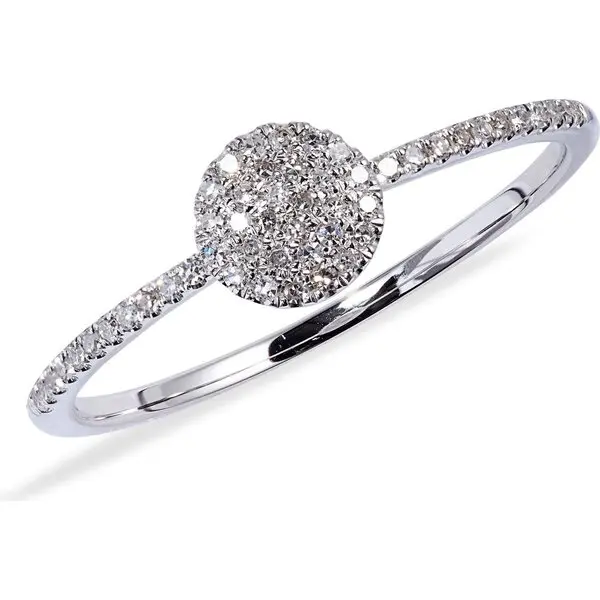 Meira T Pavé Diamond Circle Ring - White Gold
