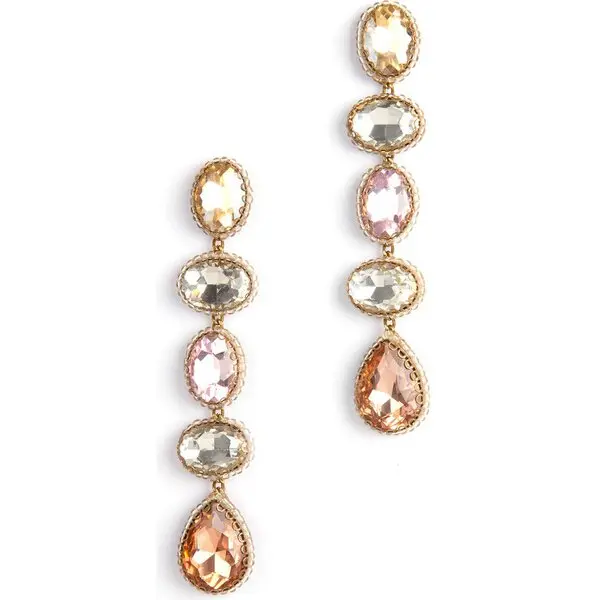 Deepa Gurnani Tyra Drop Earrings - Pastel Multi