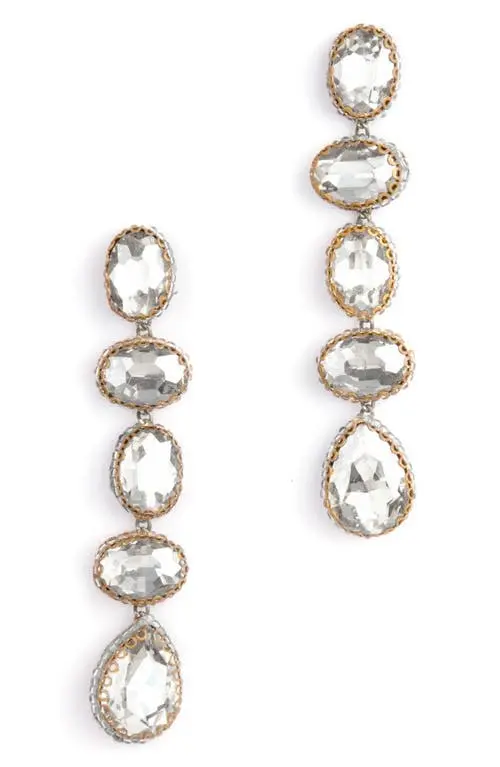 Deepa Gurnani Tyra Drop Earrings - Silver