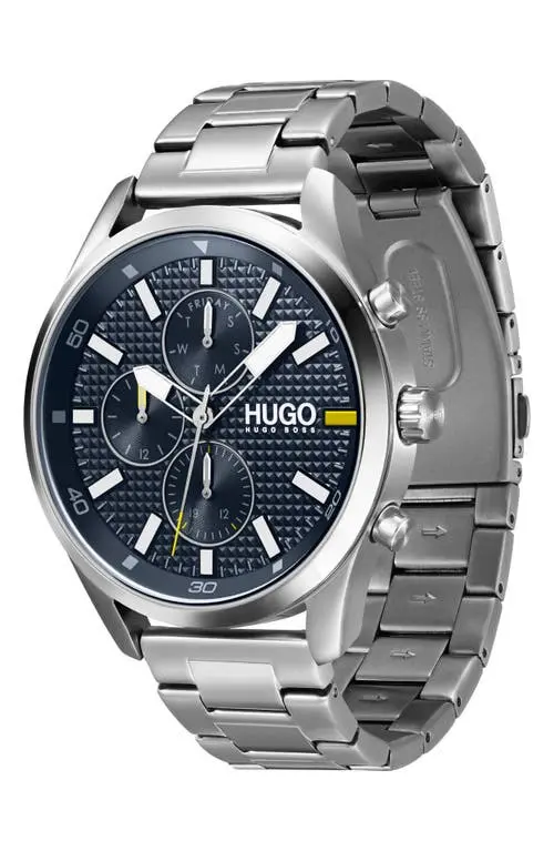 Hugo Chase Chronograph Stainless Steel Bracelet Watch